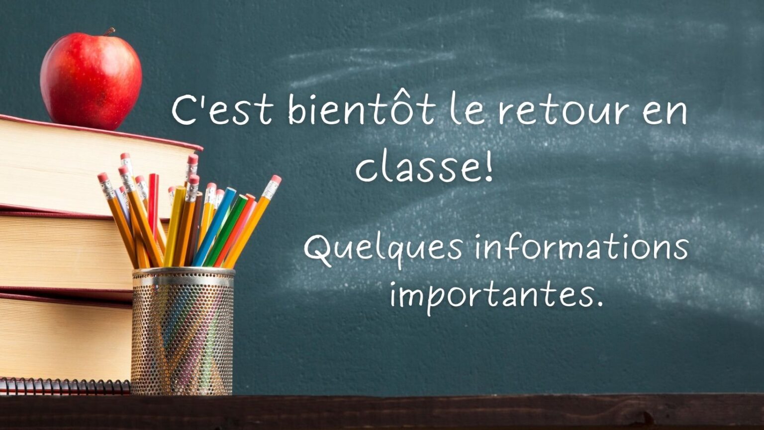 Retour en classe! - District scolaire francophone Nord-Est